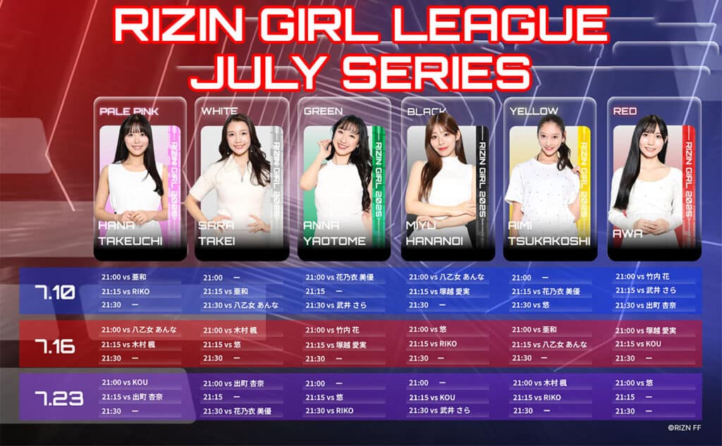 RIZIN GIRL LEAGUE、亜和さんの7月の対戦スケジュールが公開｜亜和さん ニュース｜RIZINガール2025